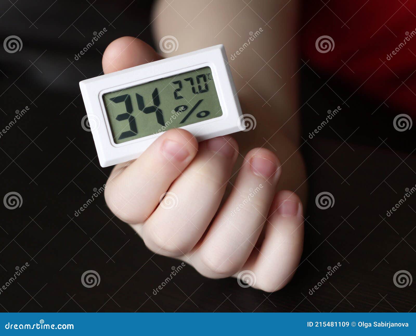Device for Measuring Humidity and Temperature in a Child`s Hand Climate ...