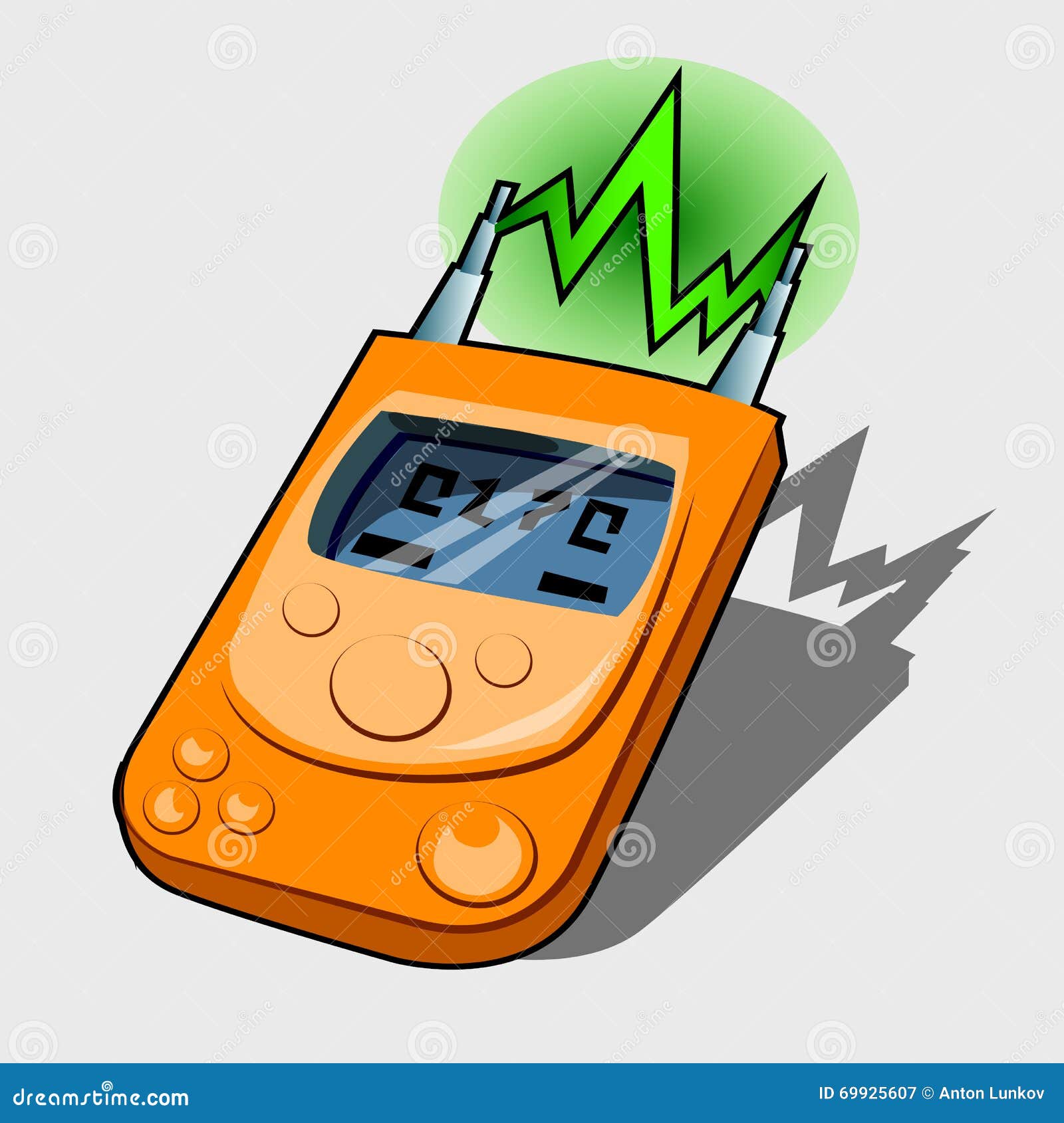 Device for Measuring Radio Waves and Frequencies Stock Vector ...