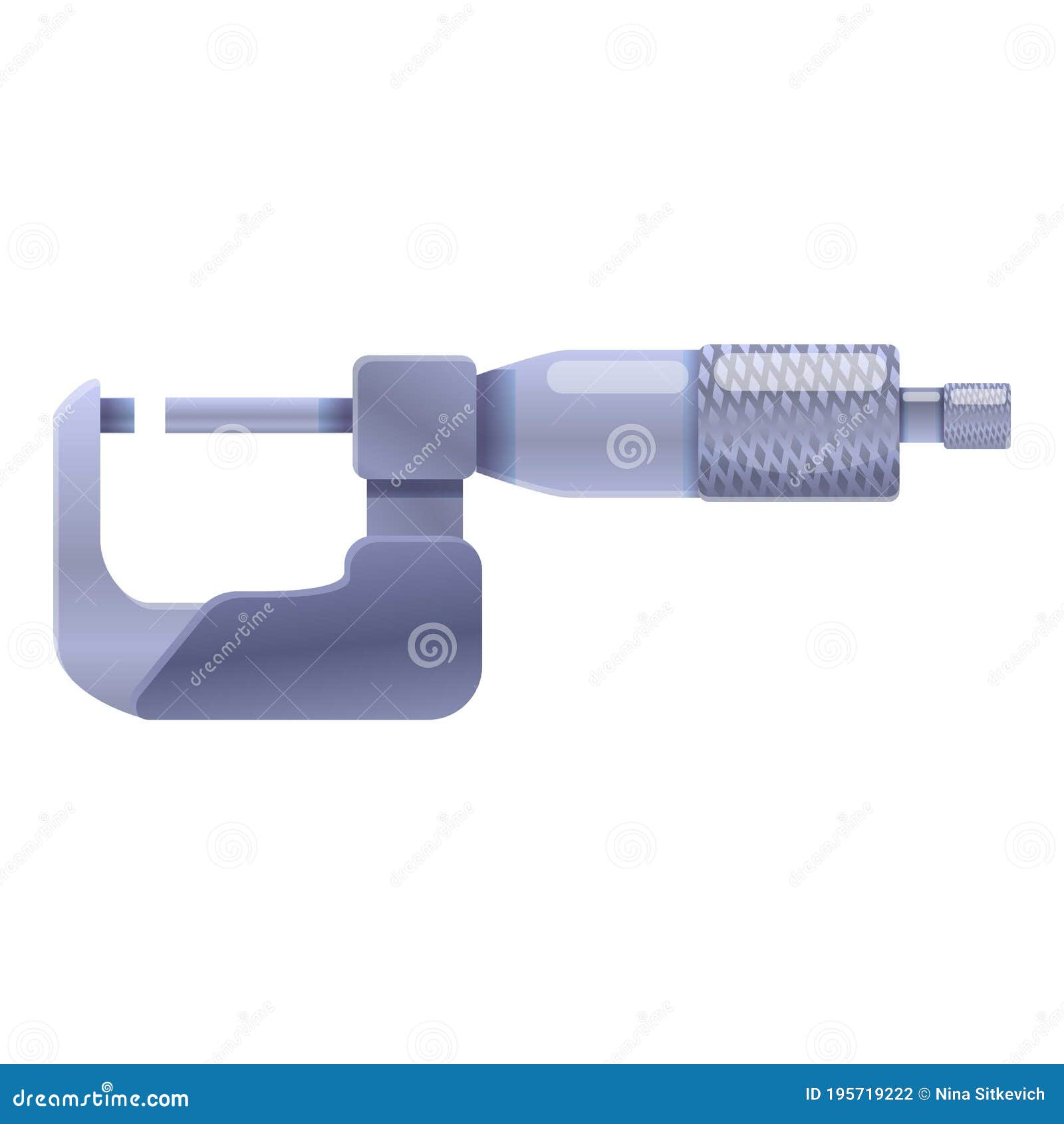 Device Micrometer Icon, Cartoon Style Vector Illustration ...