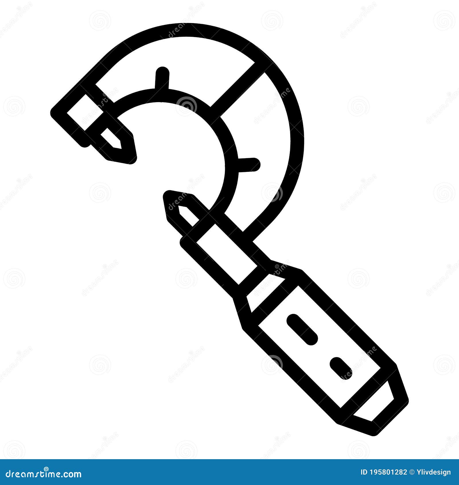 Device Micrometer Icon, Cartoon Style Vector Illustration ...