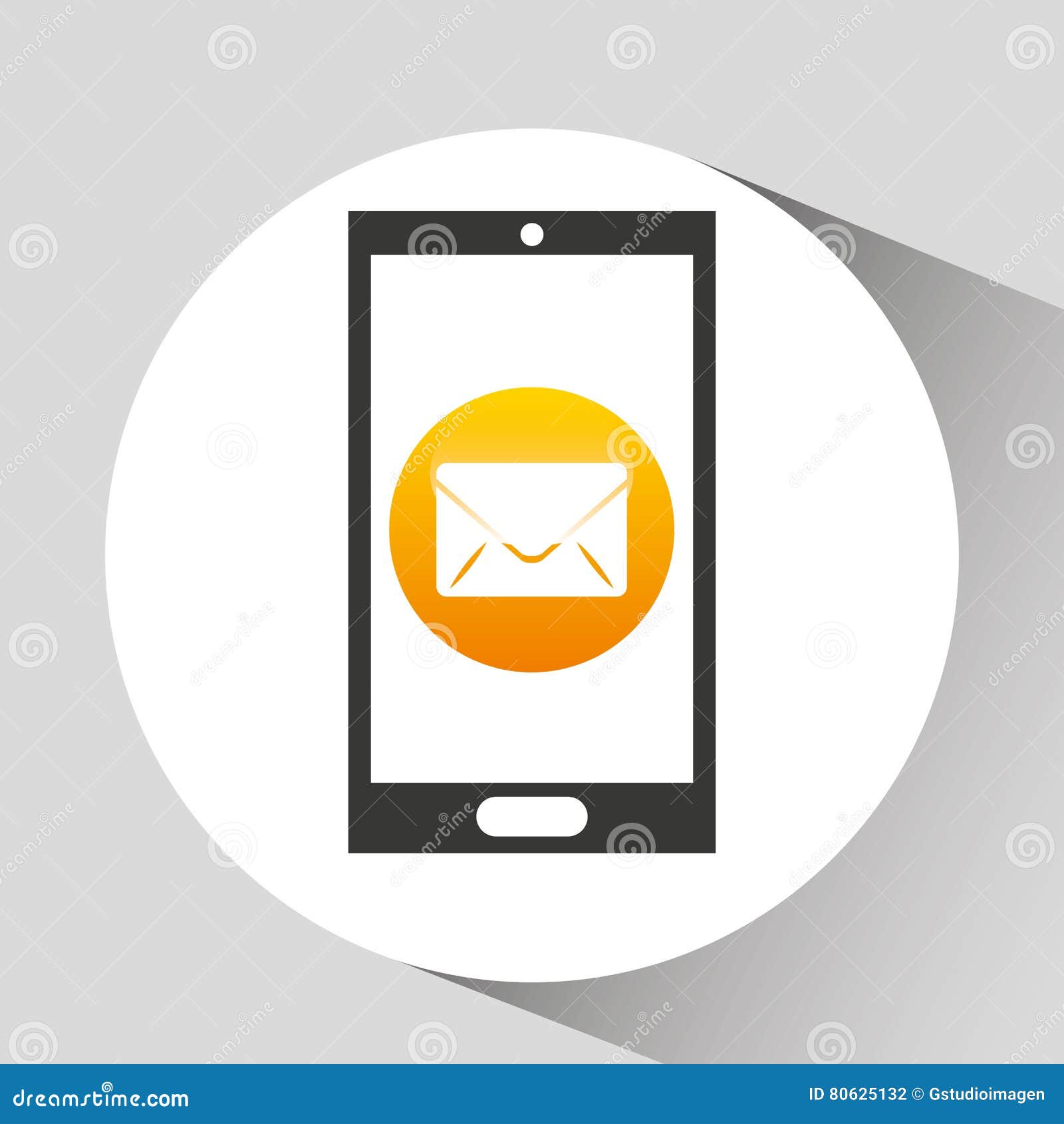 Device Mobile Icon Email Message Social Media Graphic Stock Vector ...