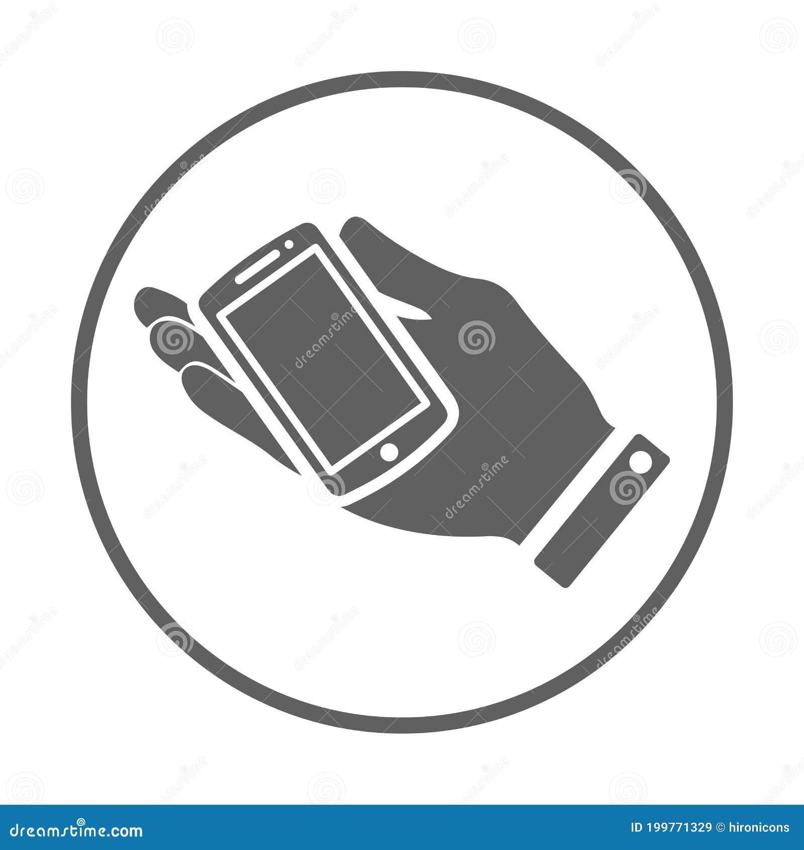 Device, Mobile Touch Icon. Gray Version Stock Vector - Illustration of ...