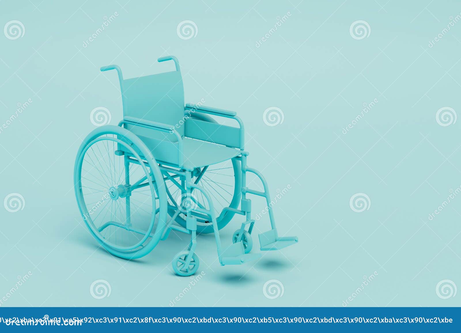 Device for the Movement of Paralyzed People. a Blue Wheelchair on a ...