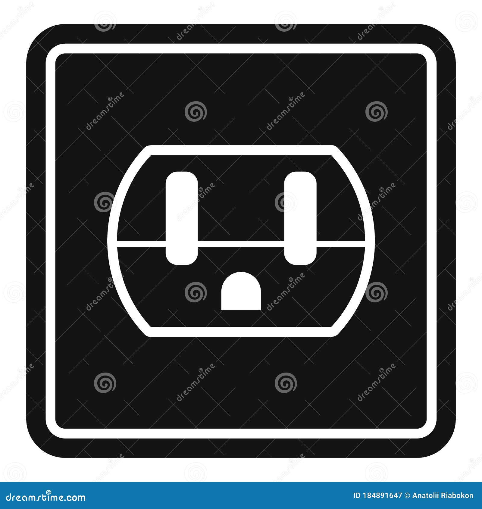 Device Power Socket Icon, Simple Style Stock Vector - Illustration of ...