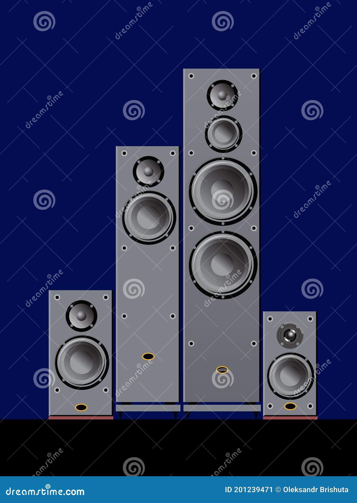 Device for Quality Sound. Acustic Systems Stock Vector - Illustration ...