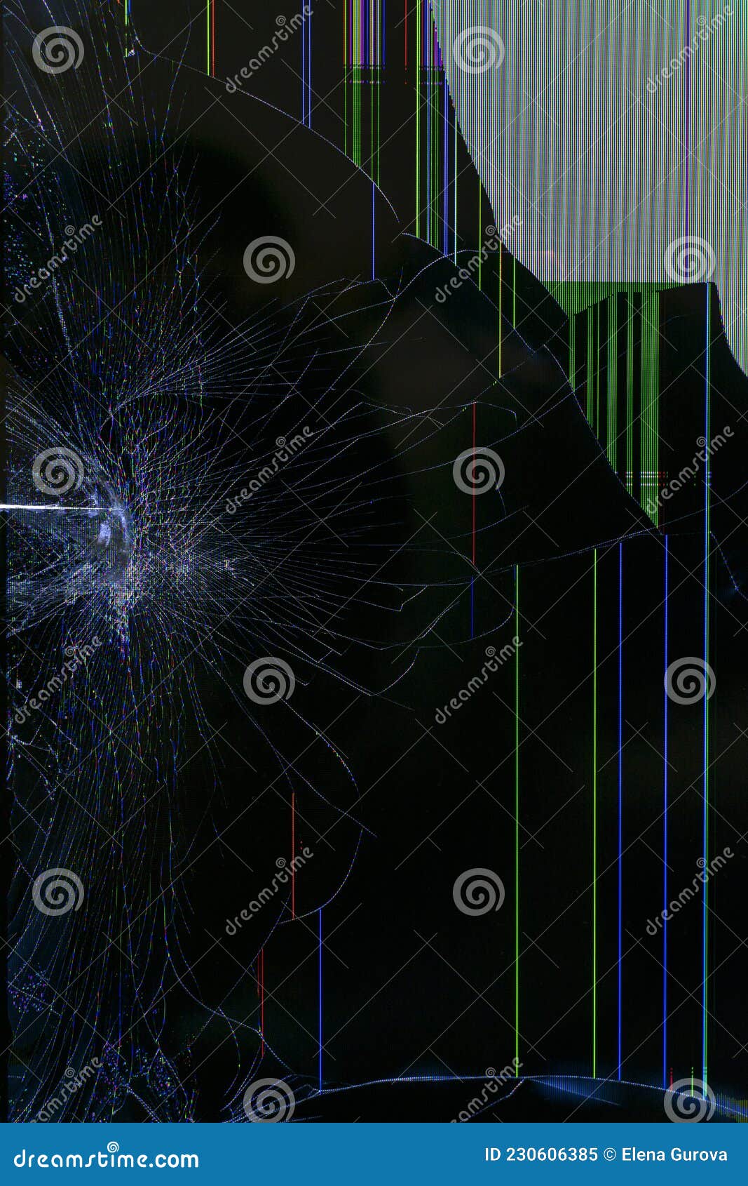 Device Screen is Broken. Abstract Tech Background Stock Image - Image ...