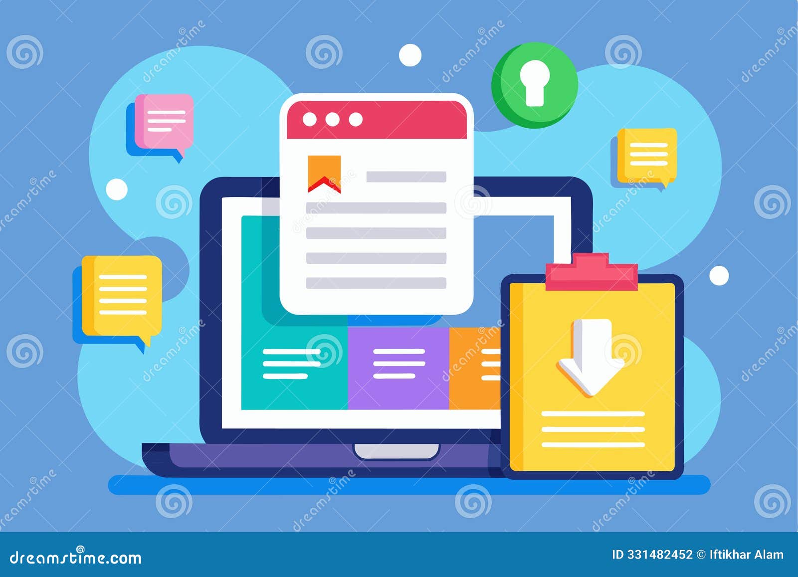 A Device Screen Displays the Downloading Process while Managing Digital ...