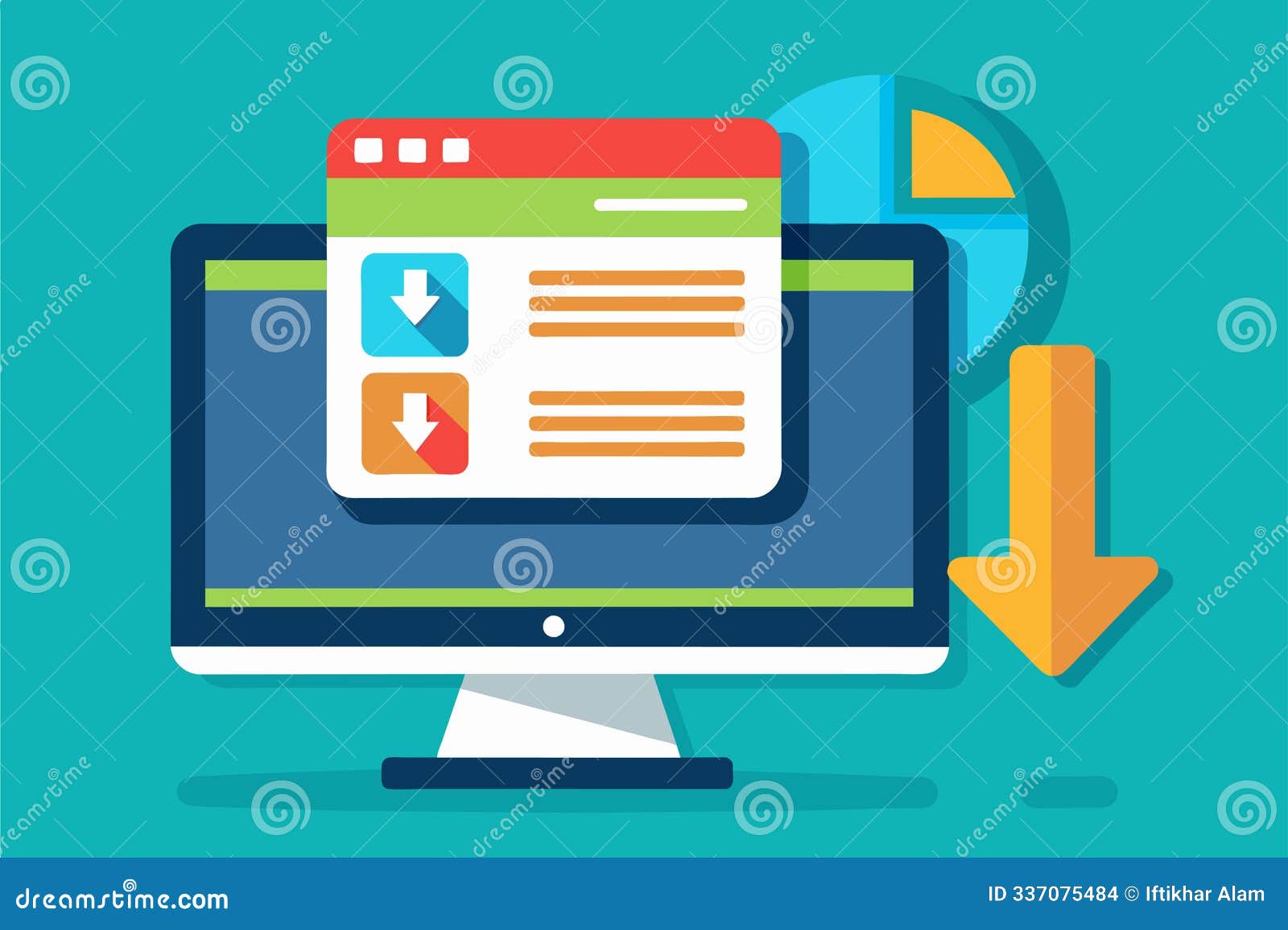 A Device Screen Displays a File Download Process with Active Progress ...