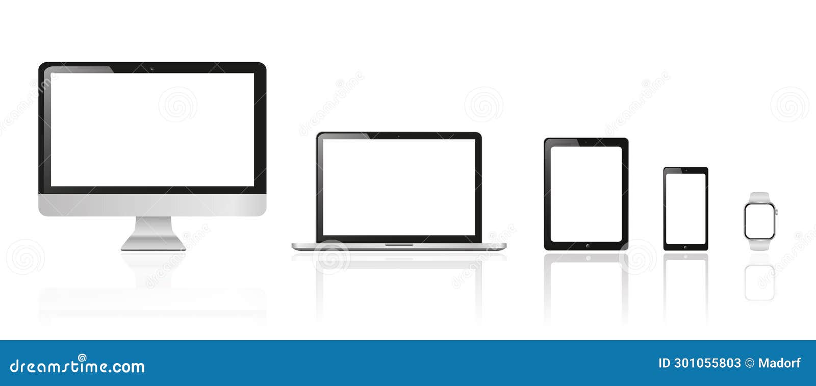 Device Screen Mockup. Realistic Vector Design of Desktop Computer ...