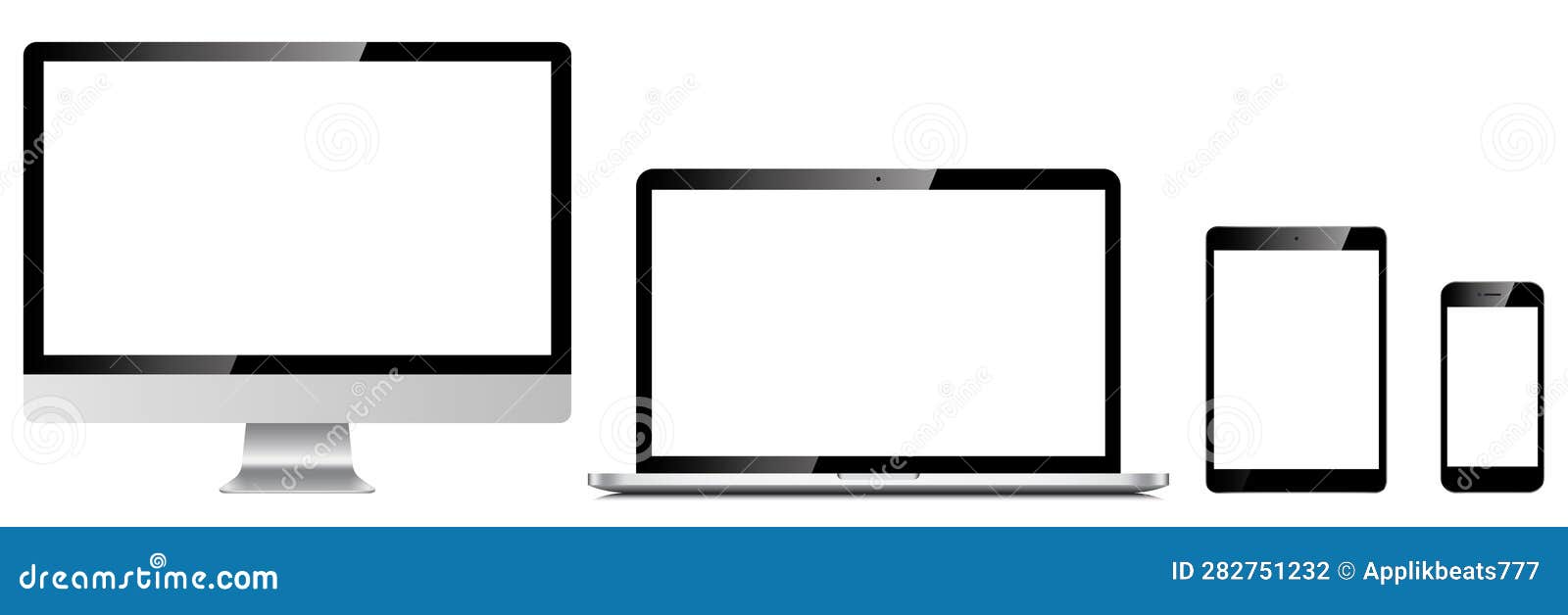 Device Set: Computer, Laptop, Tablet, Phone. Vector Illustration Stock ...