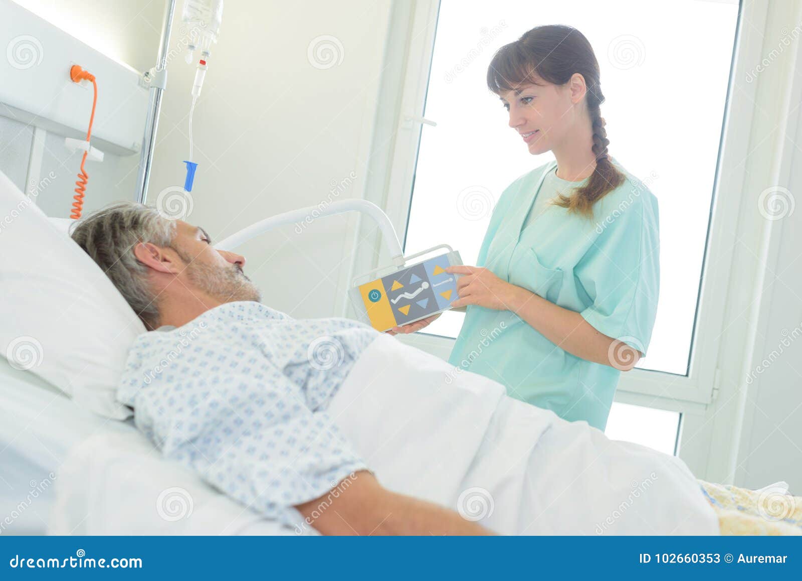 Device Setting in Hospital Ward Stock Image - Image of science, console ...