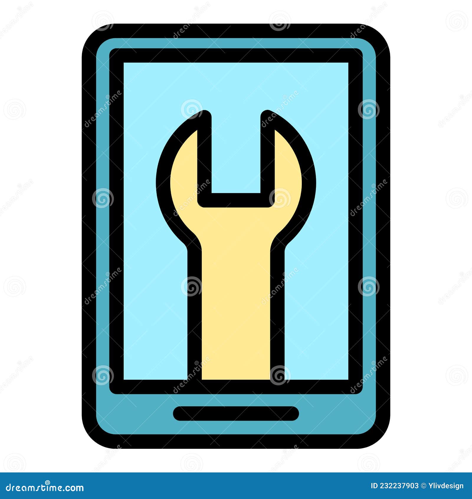 Device Settings Icon Color Outline Vector Stock Illustration ...