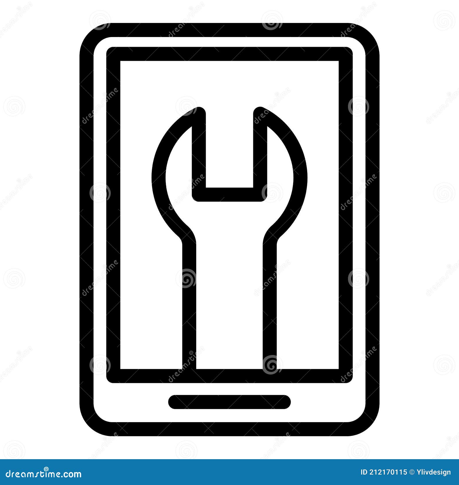 Device Settings Icon, Outline Style Stock Vector - Illustration of ...