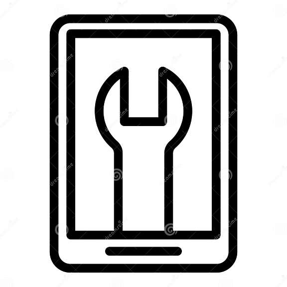 Device Settings Icon, Outline Style Stock Vector - Illustration of ...