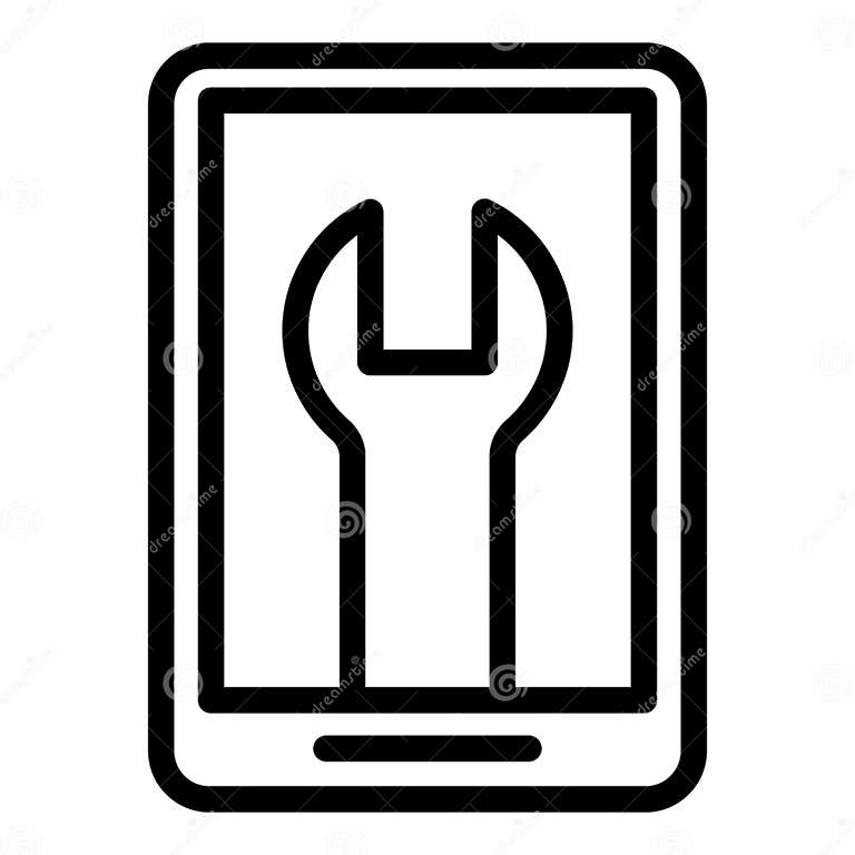 Device Settings Icon, Outline Style Stock Vector - Illustration of ...