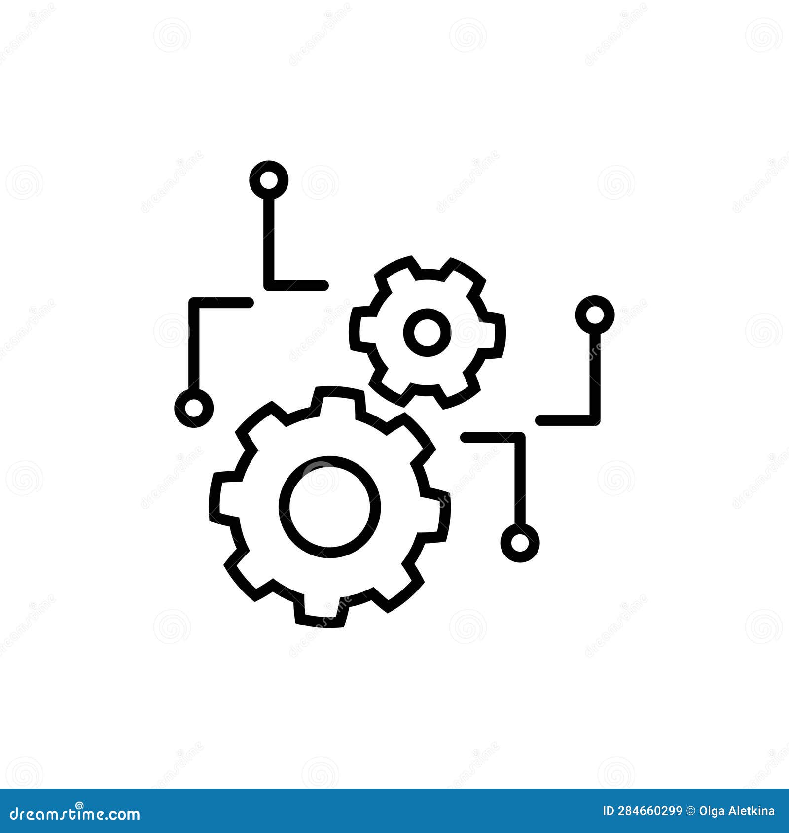Function Settings, Line Sign, Vector Icon Stock Illustration ...