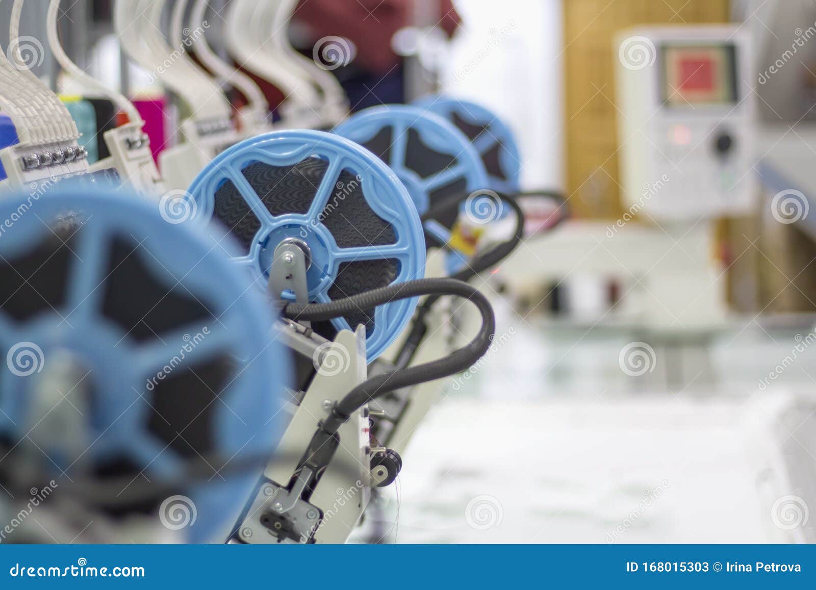 Device for Sewing Sequins on a Production Embroidery Machine Stock ...