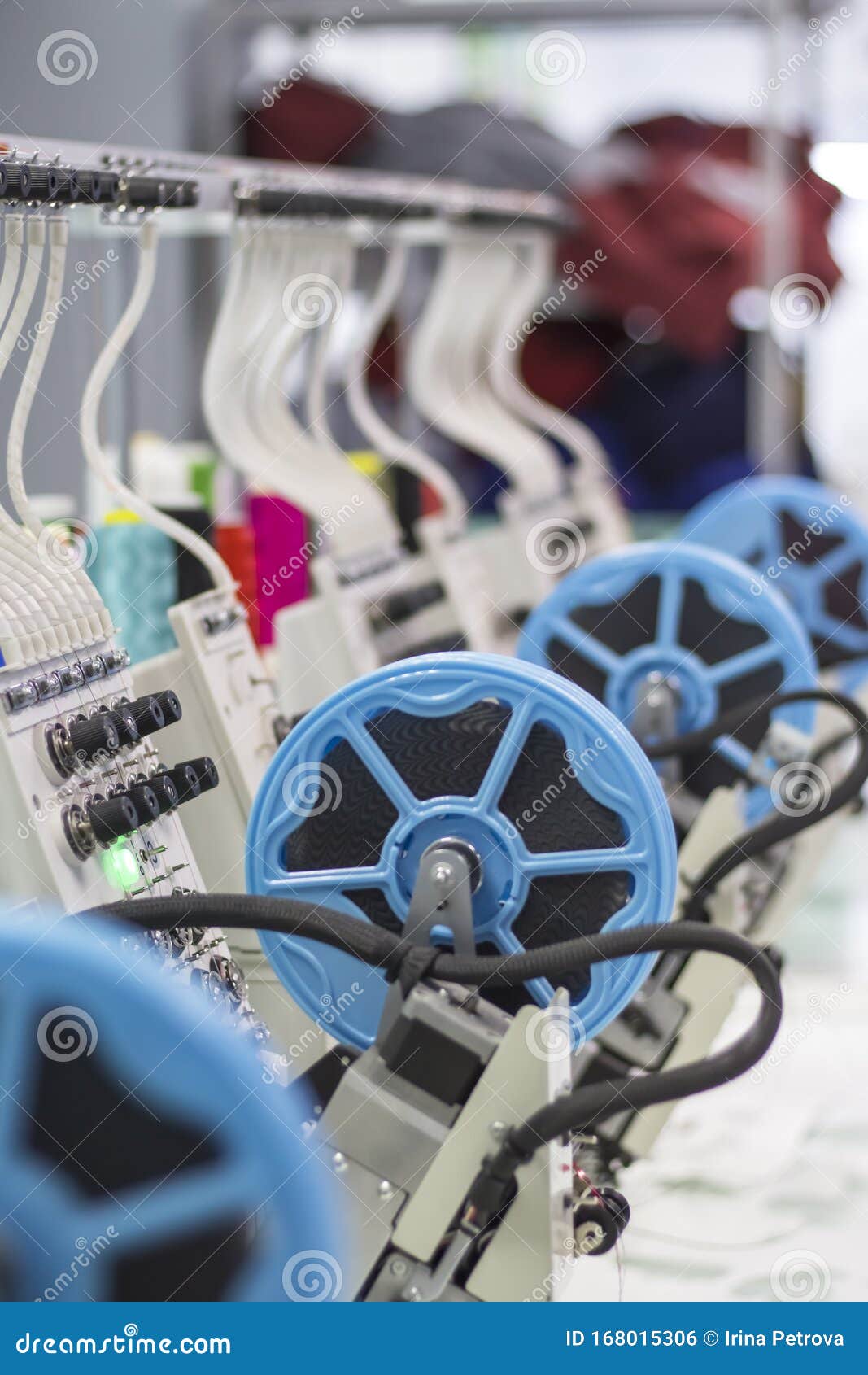 Device for Sewing Sequins on a Production Embroidery Machine Stock ...