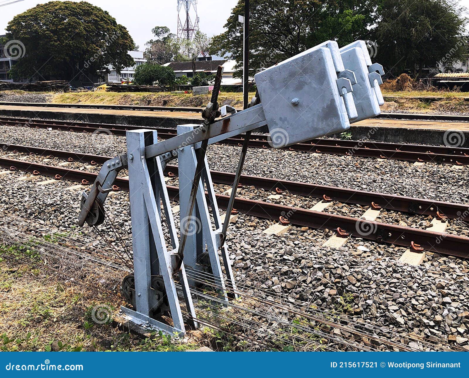 The Device Signals that a Train is Entering a Train Station Stock Image ...