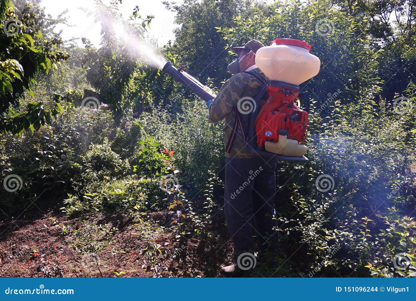 Device for Spraying Plants in the Garden. Details and Close-up Stock ...
