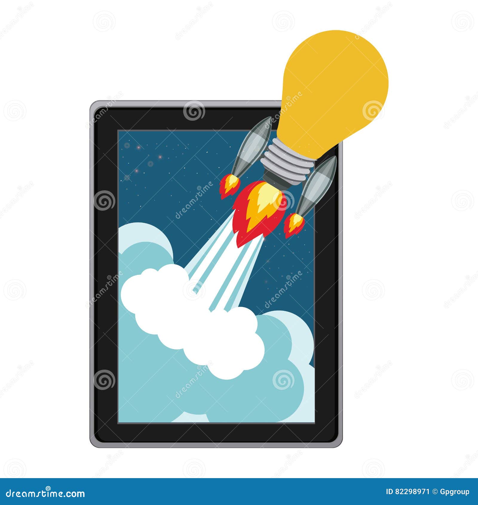 Device and Start Up Concept Design Stock Vector - Illustration of work ...
