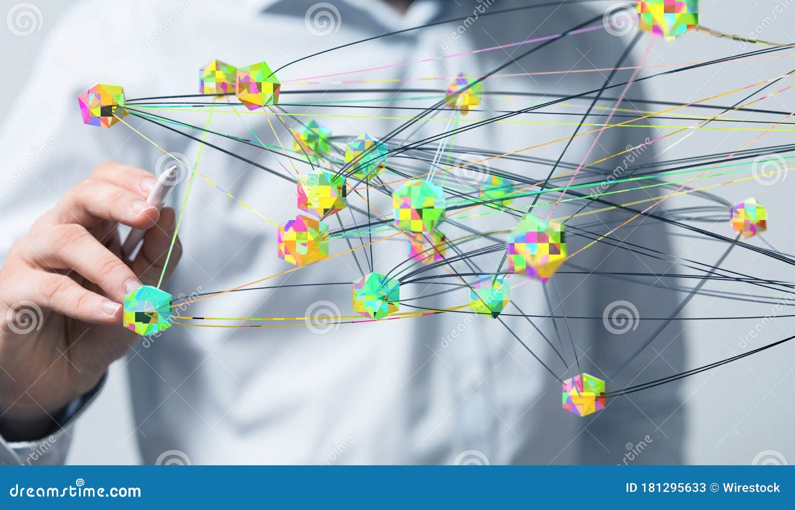 A device tech in hand stock image. Image of share, network - 181295633