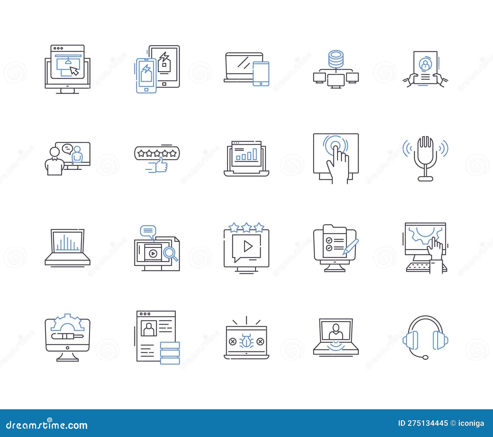 Device Technology Outline Icons Collection. Device, Technology, Gadgets ...