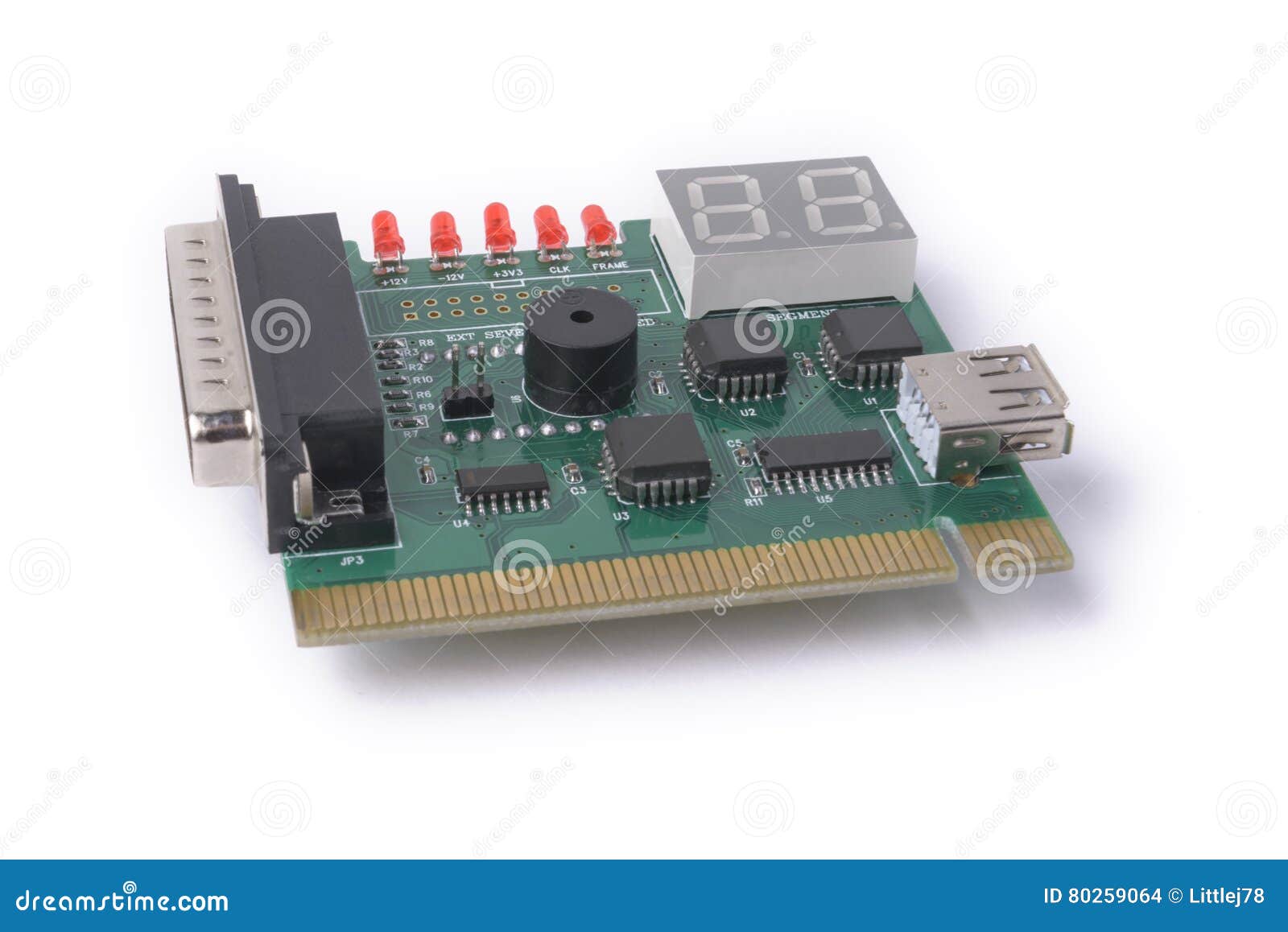 Device for Testing of Motherboards on a White Background, PC ...