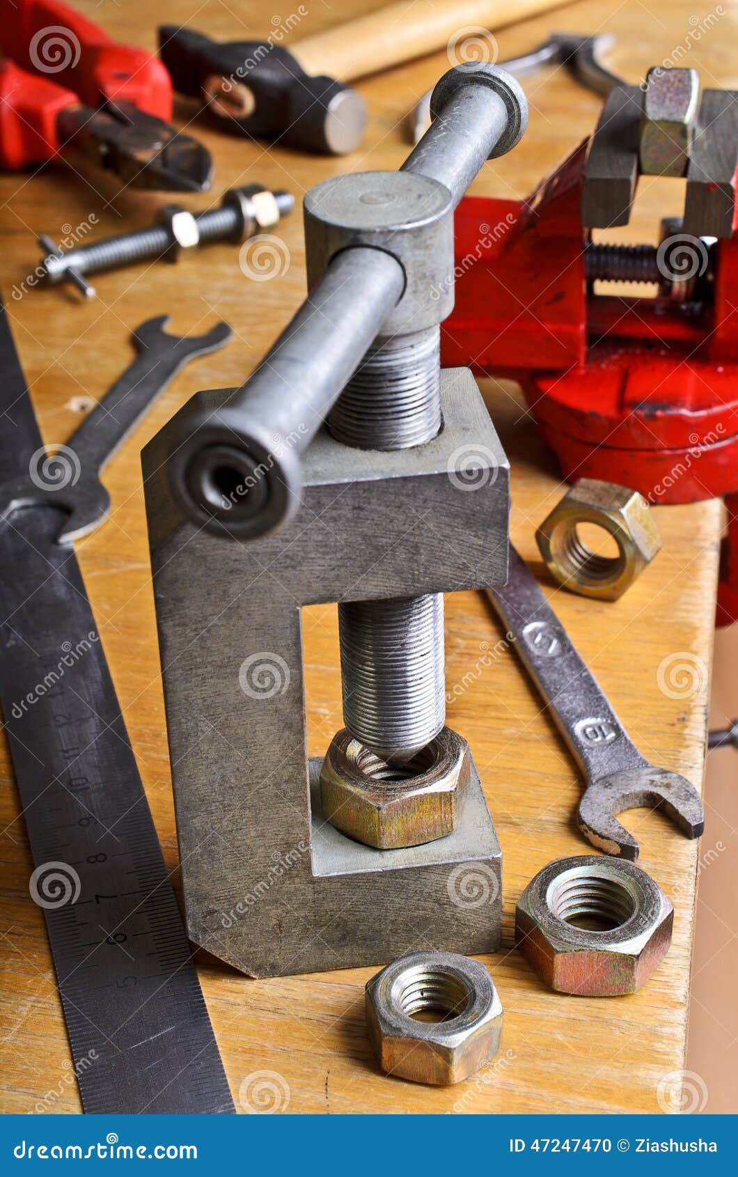 Device for Threading into the Nut Stock Photo - Image of closeup ...