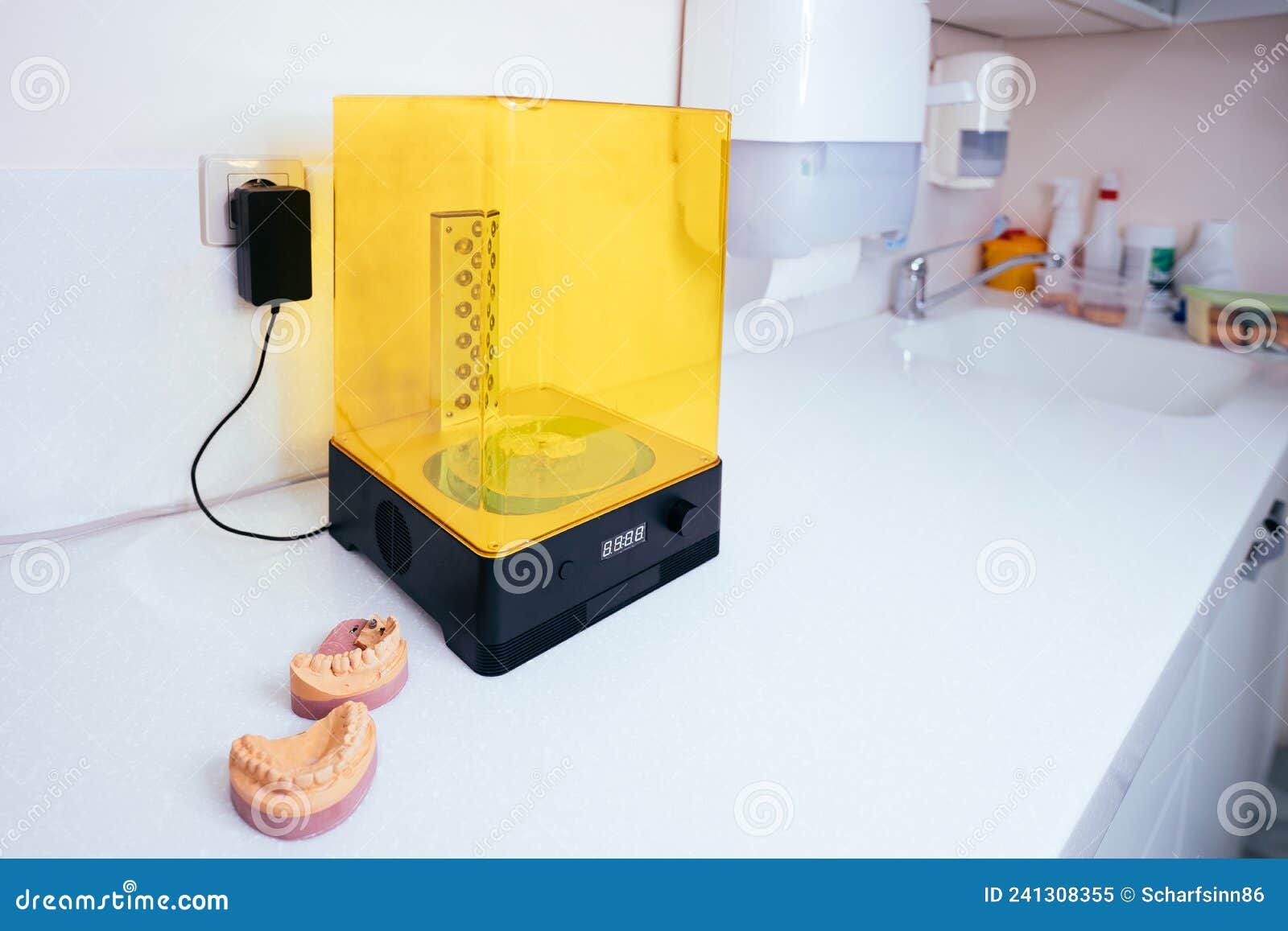Device for Washing a Dental 3d Print Stock Image - Image of prosthesis ...