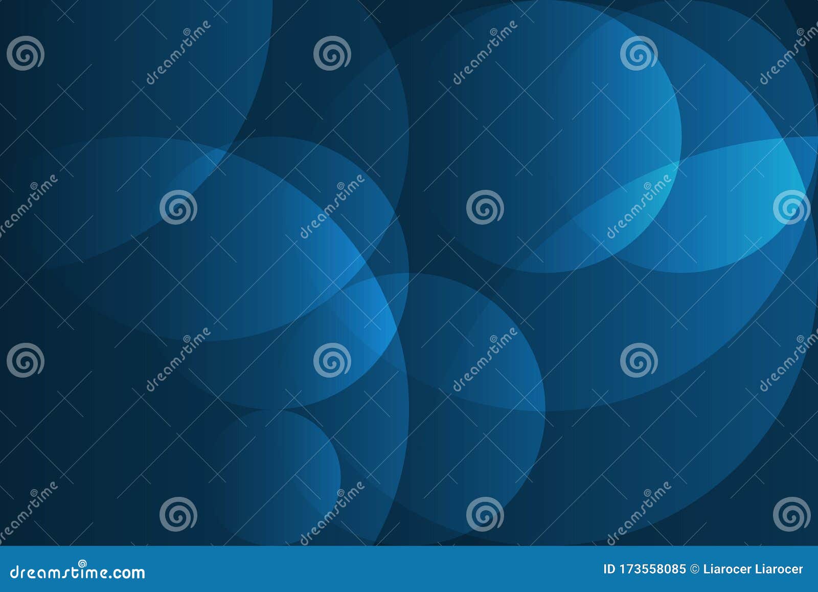Abstract Background Overlap with Concept Basic Shape Circle Blue Color ...