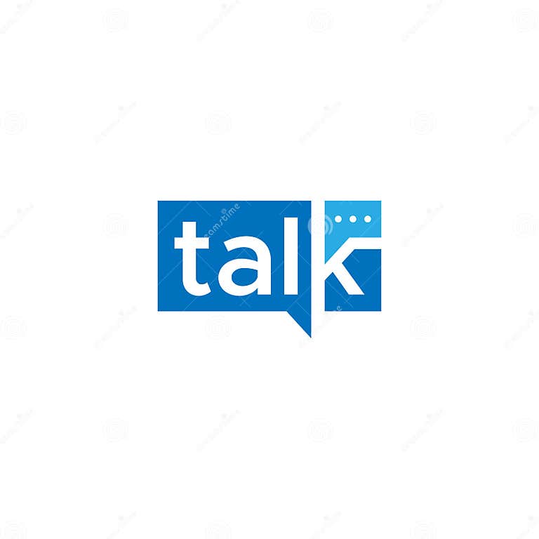 Unique Talk Logo Vector Illustration Stock Vector - Illustration of ...