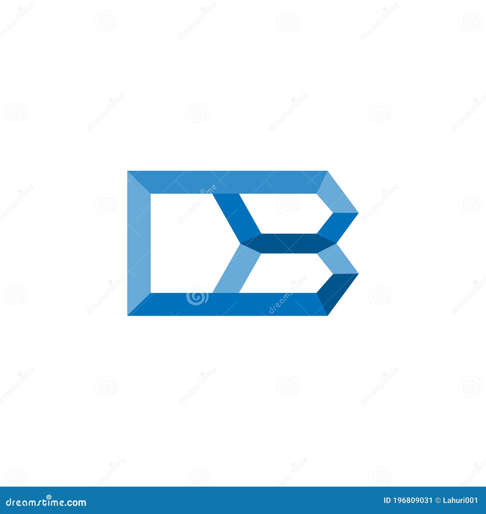 Abstract Initial Letter DB Logo Vector Blue Stock Vector - Illustration ...