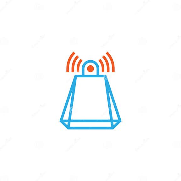 Live shop icon logo vector stock vector. Illustration of design - 202158147