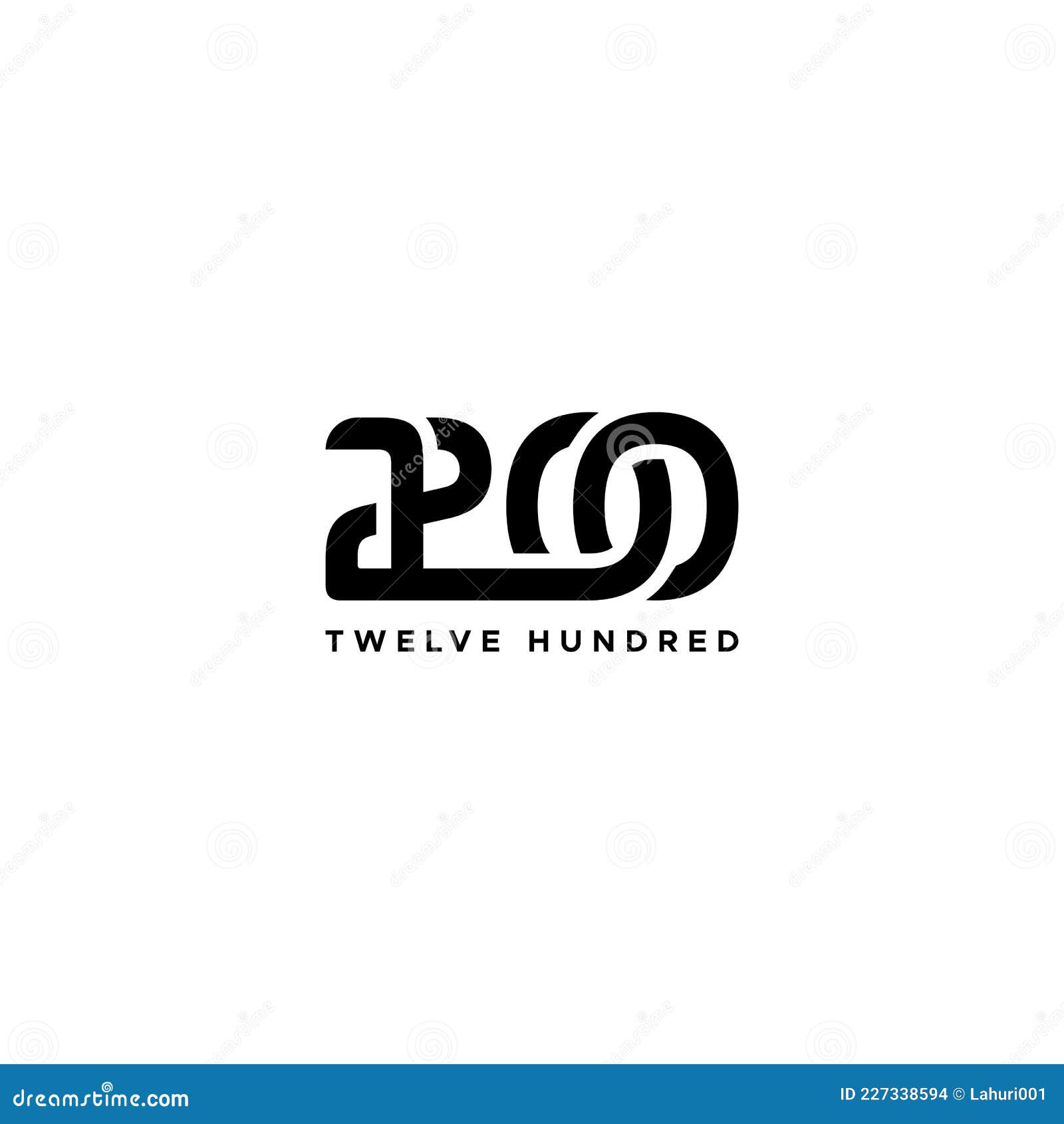 Abstract Number 1200 Monogram Logo Vector Stock Vector - Illustration ...
