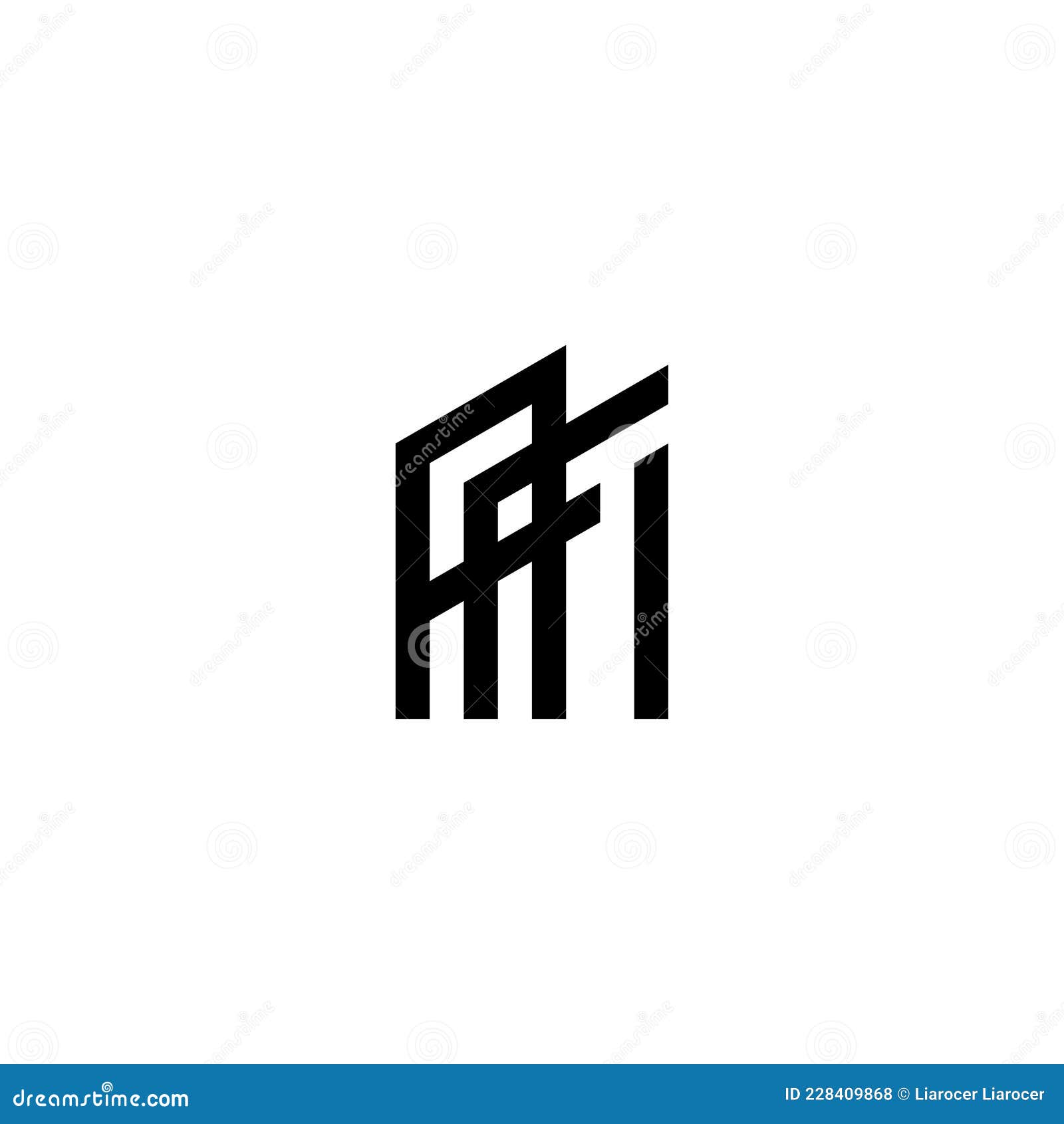 Abstract Letter AFI Building Logo Stock Vector - Illustration of ...