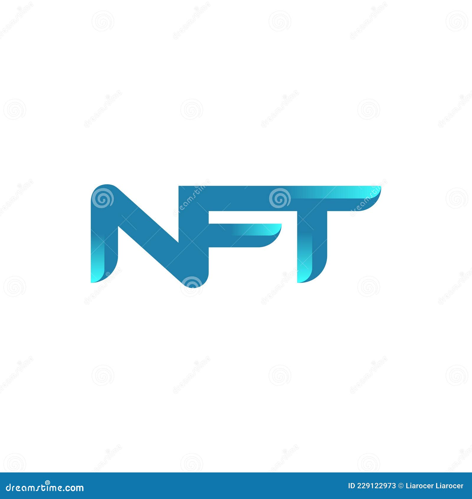 Initial Letter NFT Monogram Logo Vector Black Stock Vector ...
