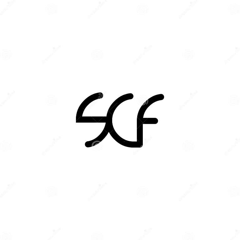 Initial Letter SCF Logo Vector Stock Vector - Illustration of retro ...