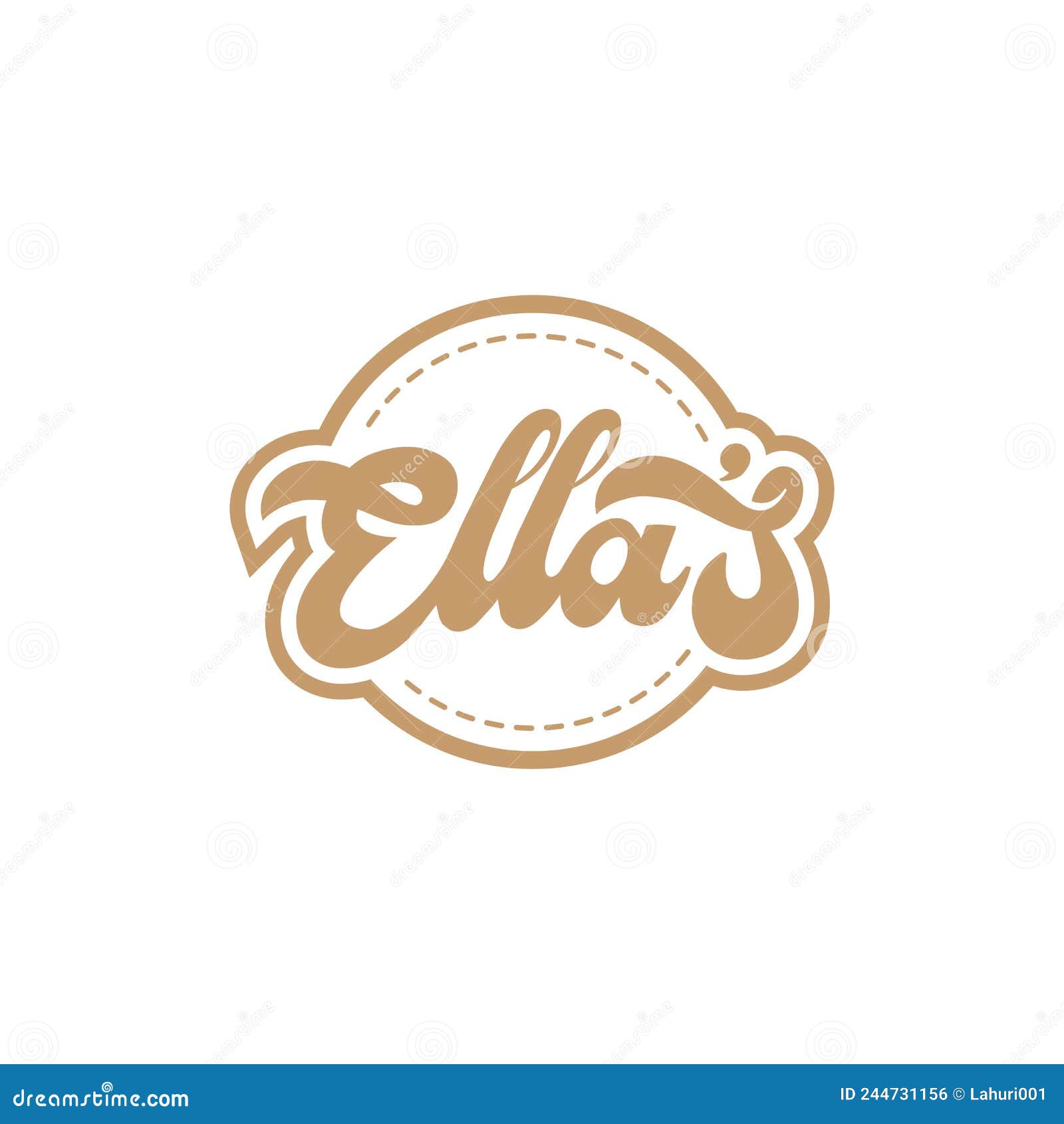 Lettering Emblem Ellas Logo Vector Stock Illustration - Illustration of ...