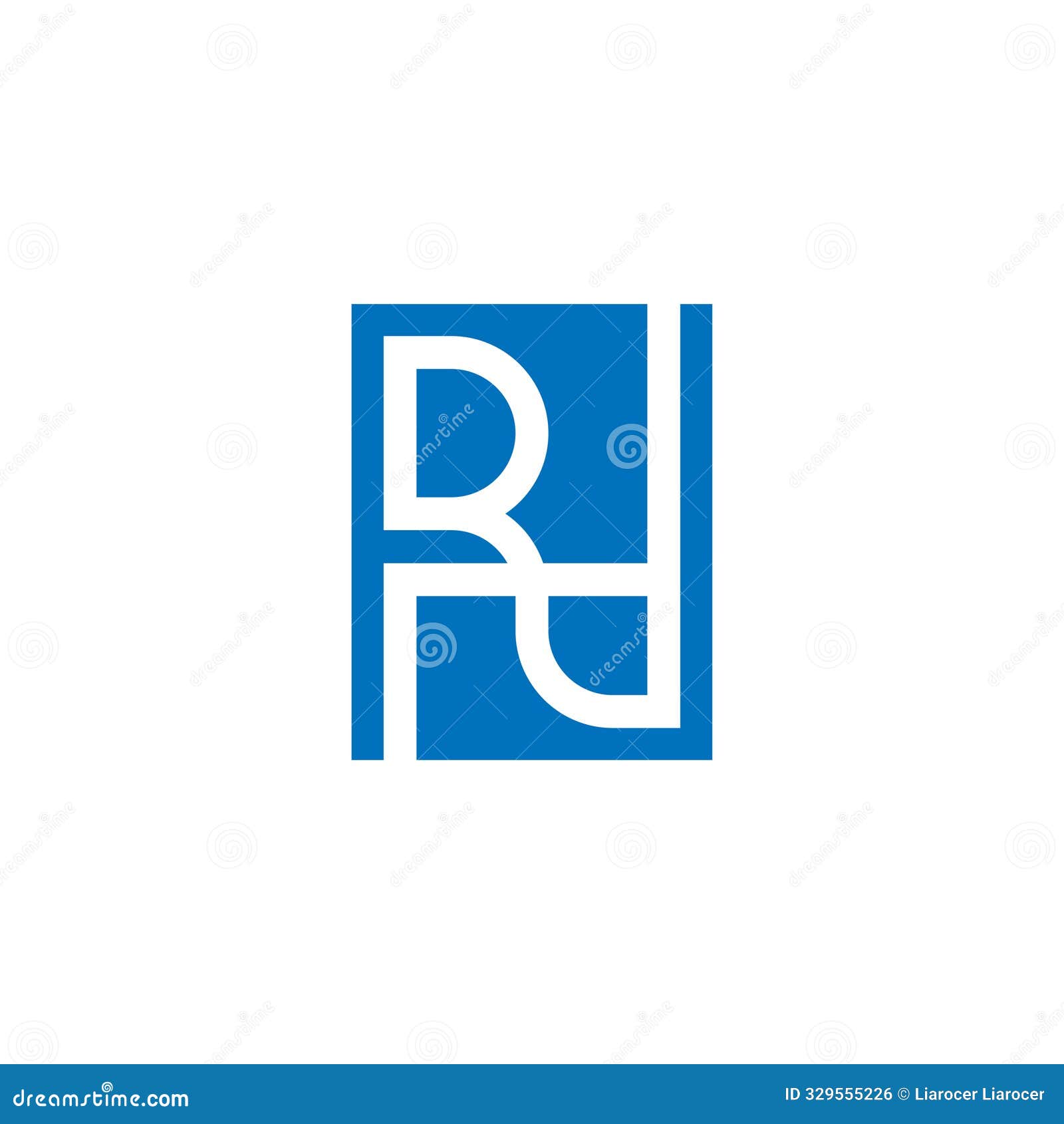 Initial Letter RH Square Logo Vector Stock Vector - Illustration of ...