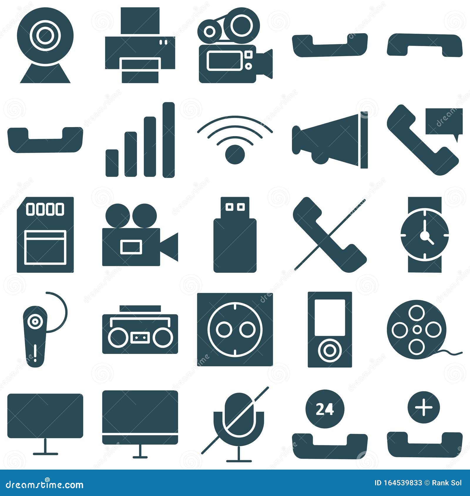 Devices Circular Vector Icons Set Fully Editable Stock Vector ...