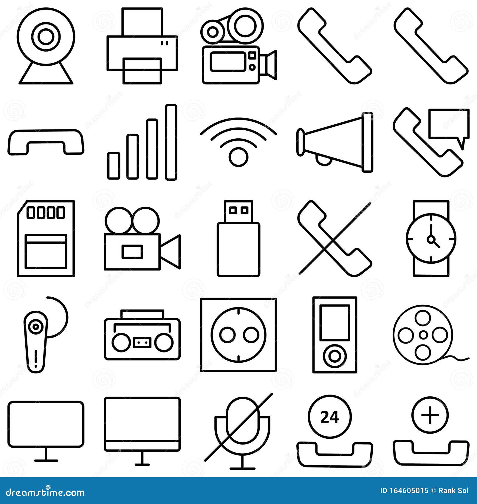 Devices Circular Vector Icons Set Fully Editable Stock Vector ...