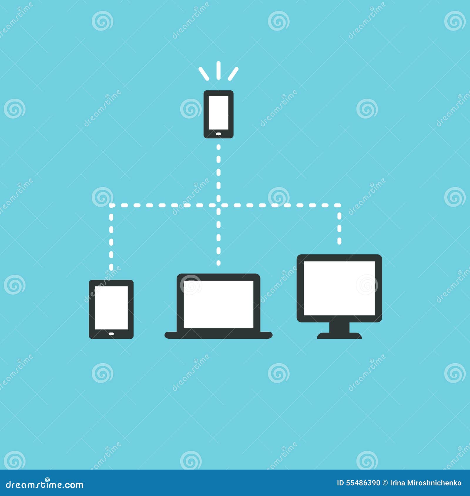 Devices stock illustration. Illustration of pictogram - 55486390