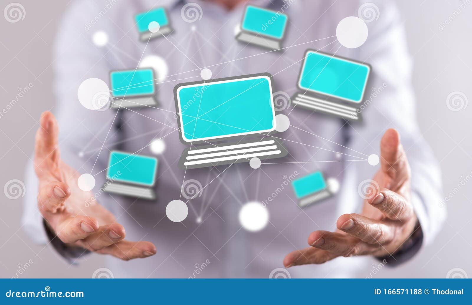 Concept of Devices Connection Stock Photo - Image of communication ...