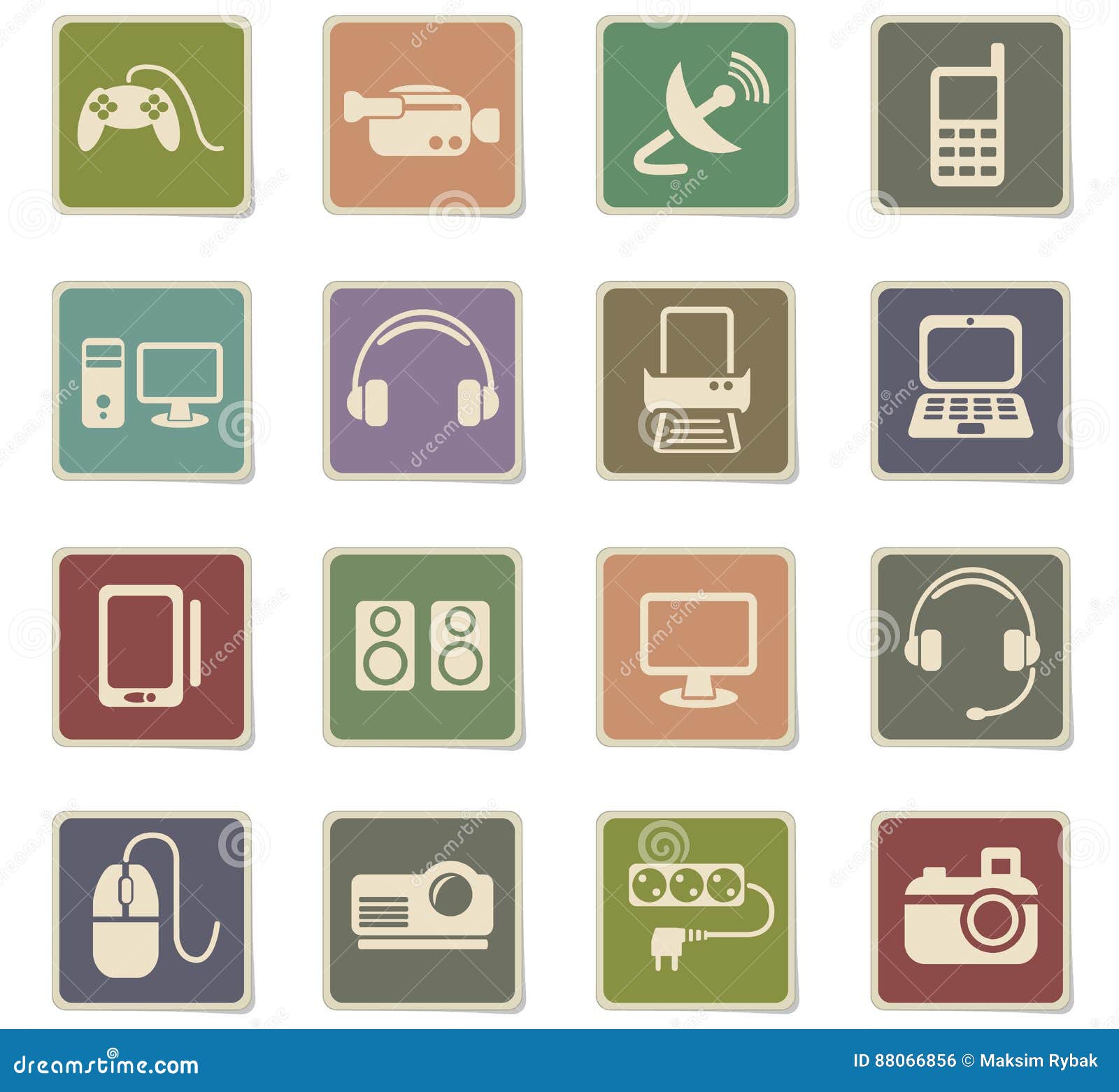 Devices icon set stock vector. Illustration of mobile - 88066856
