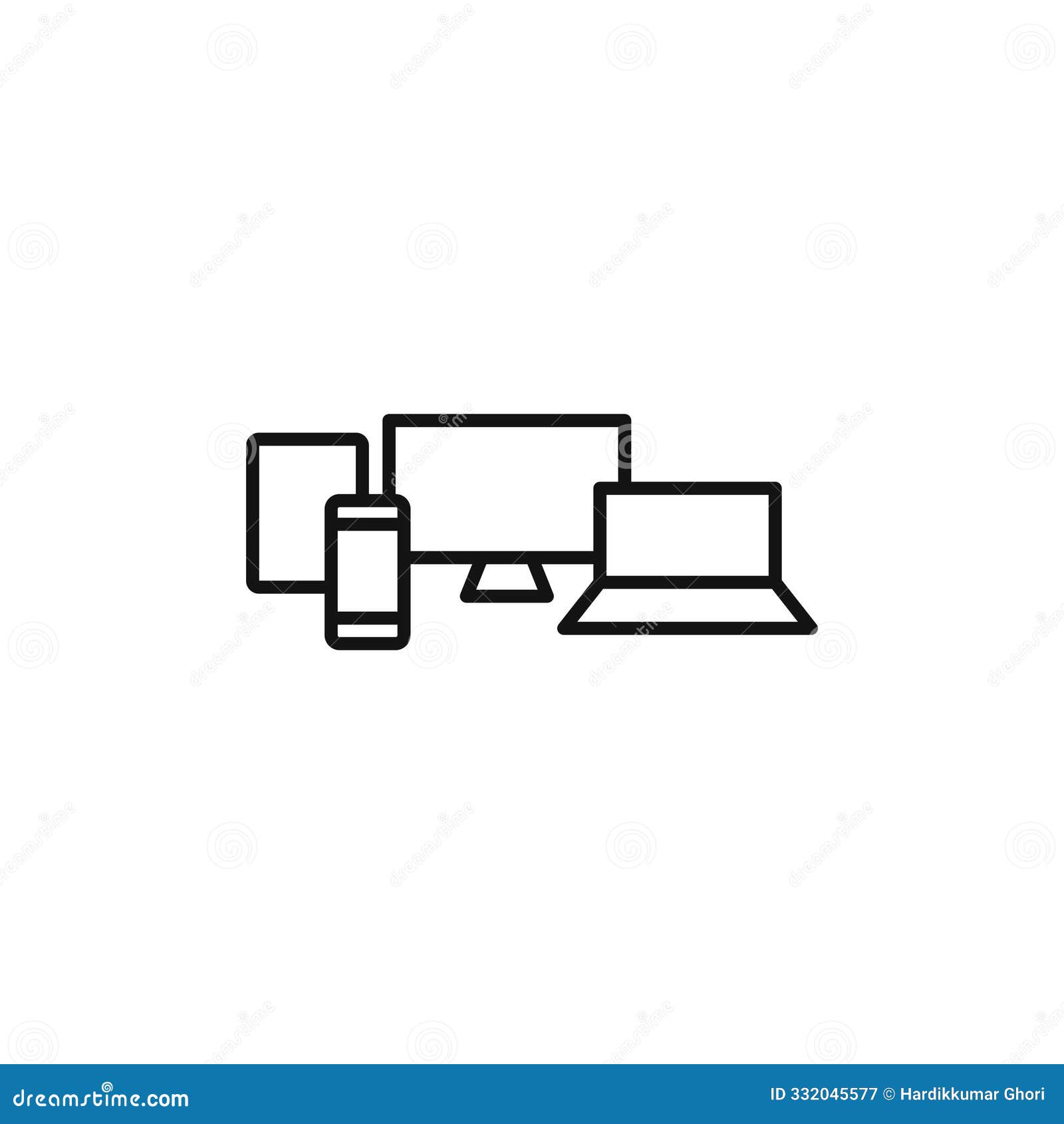 Devices Icon Symbol on White Background Stock Vector - Illustration of ...