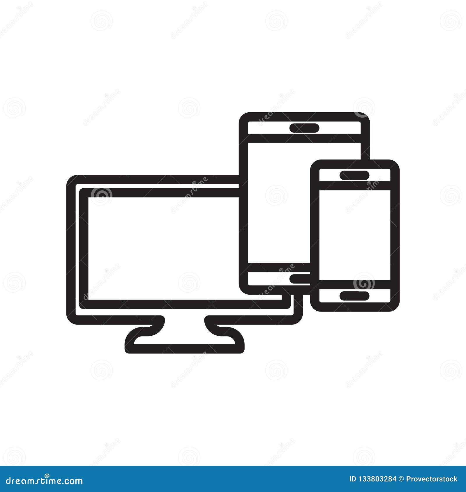 Devices Icon Vector Sign and Symbol Isolated on White Background Stock ...