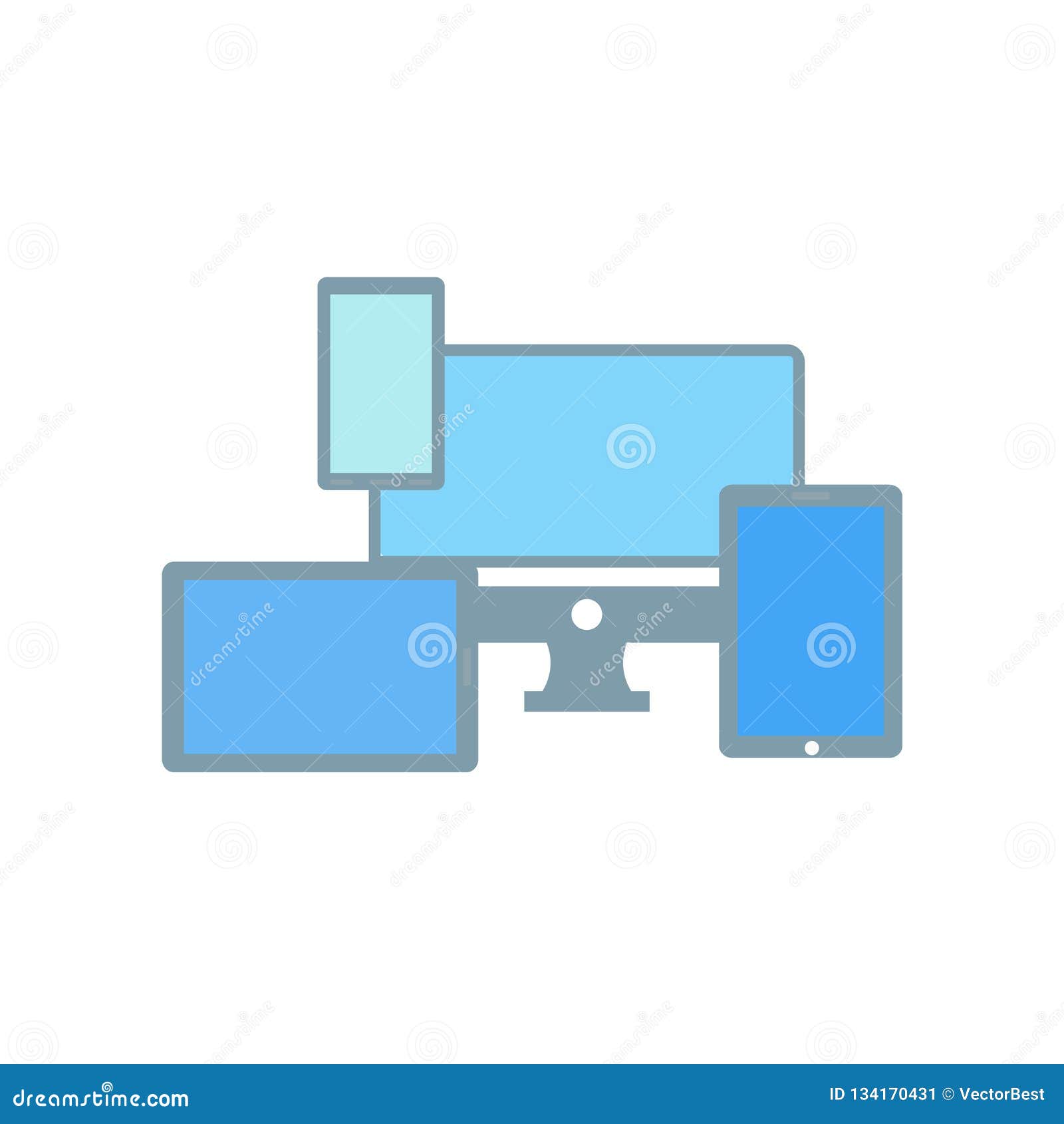 Devices Icon Vector Sign and Symbol Isolated on White Background ...