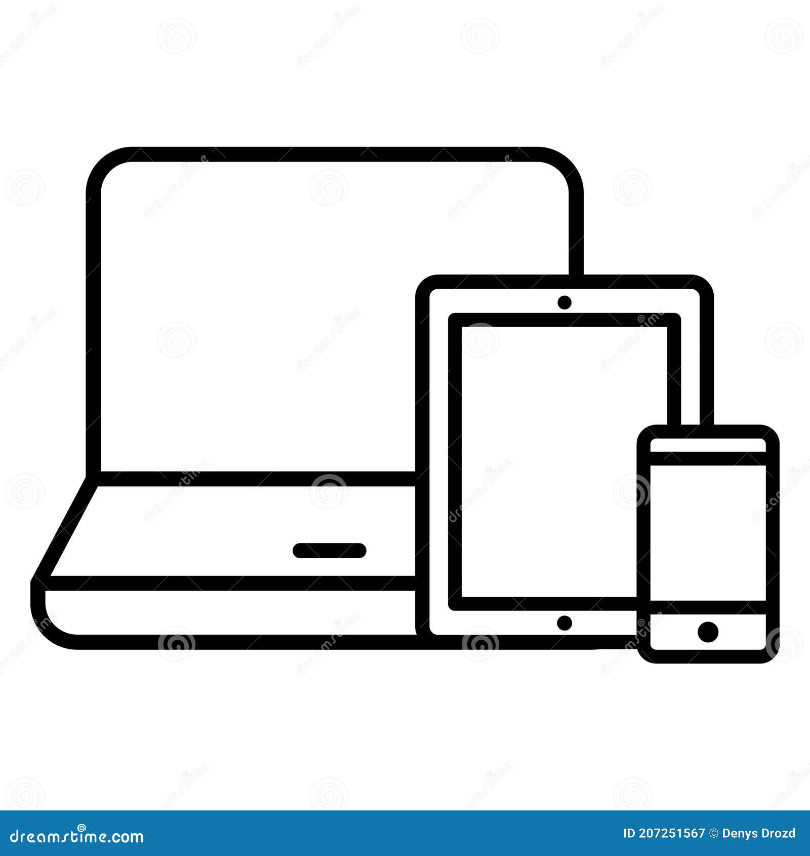 Devices Icon Vector Set. Electronics Illustration Sign Collection ...
