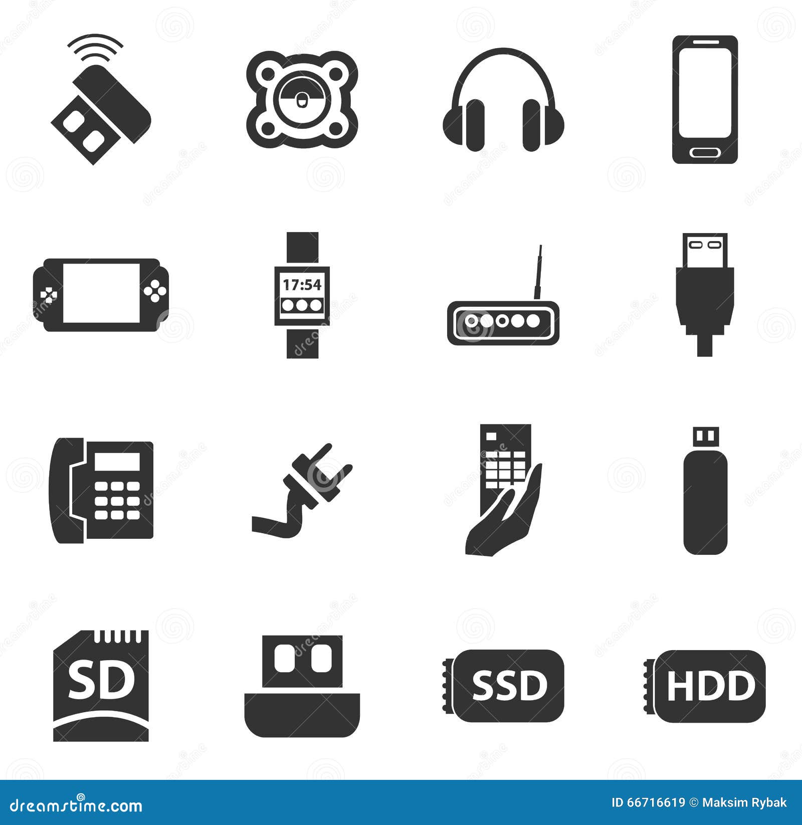 Devices icons set stock vector. Illustration of computer - 66716619
